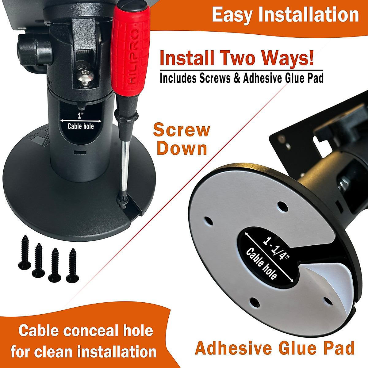 HILIPRO Swivel Point of Sale Stand for Pax A30 Credit Card Terminal - Complete POS and Contactless Payment kit