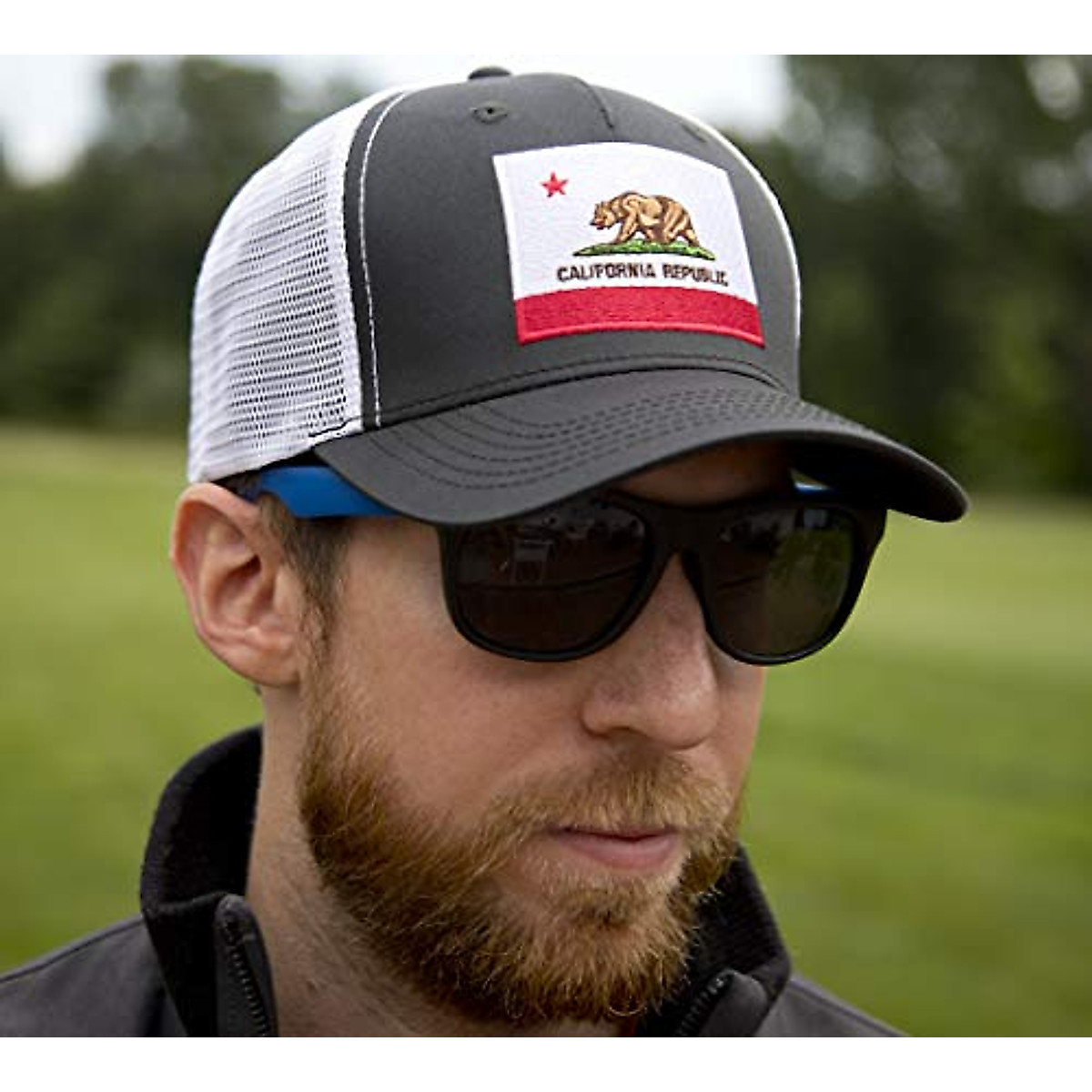 International Tie California State Bear Flag Premium-Quality Hat… White