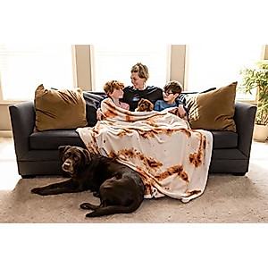 Arepa Blanket, Cobija de Arepa, Venezuelan, Colombian, Double-Sided Throw Blanket, Flannel Arepa Criolla, Soft Throw Blanket, Fun Gift, Novelty, 71 inches, Regalo