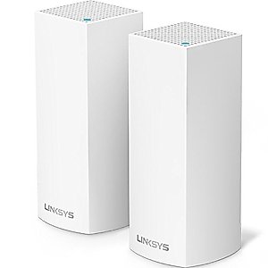 Linksys Velop Tri-band Whole Home WiFi Mesh System Router Replacement for Home Network, Compatible with Alexa (Renewed) (2 Pack, Version 2)
