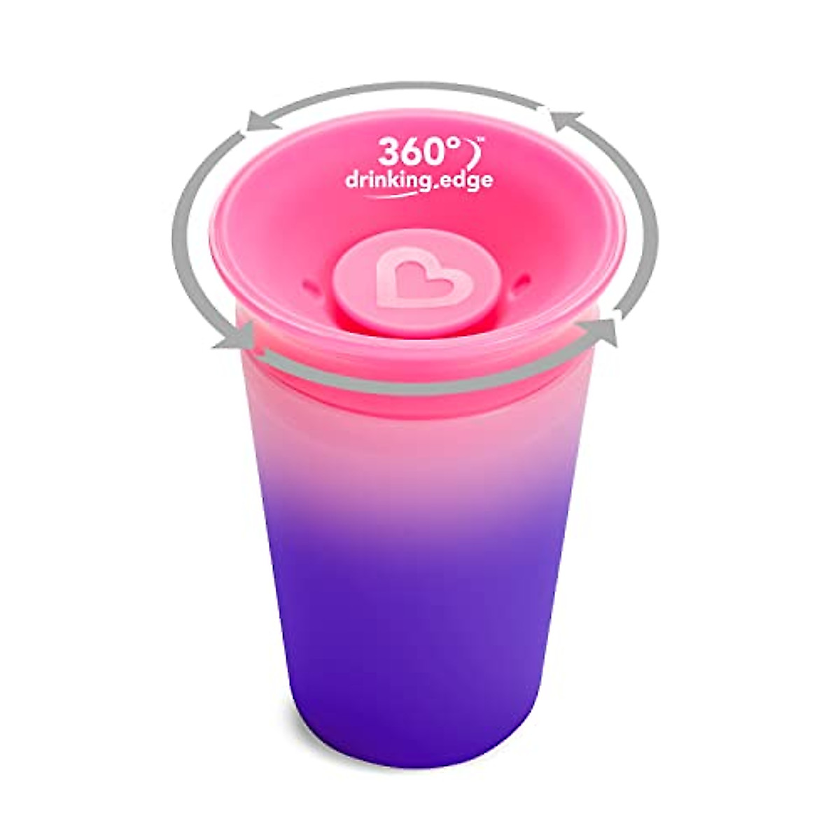 Munchkin® Miracle® 360 Color Changing, Plastic, Sippy Cup, 9 Ounce, Pink