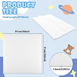 White Felt Sheets 36 X 36" Felt Fabric by The Yard (1 Square Yard) 1.6mm Thick Felt Sheet Soft Craft Felt Cloth White Felt Fabric Craft Felt Material for Sewing DIY Art Craft Project Decorations