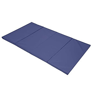 Z Athletic Folding Mat for Gymnastics and Tumbling, 4 Ft x 8 Ft x 2 In Blue