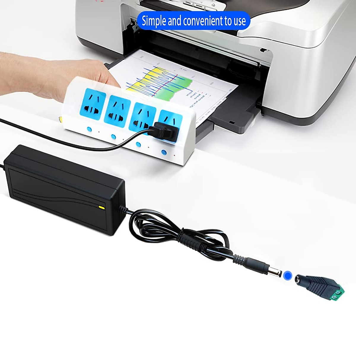 12V 5A 60W Power Supply Adapter, AC DC Converter 100V~240V to 12 Volt 5 Amp Transformer 5.5x2.5mm Plug, LED Strip Light 3D Printer LED Driver CCTV Security System LCD Monitor