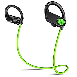 ZZN Bluetooth Running Headphones, Wireless Waterproof IPX7 Earbuds with Earhooks,Sport Earbuds in Ear,16H Playtime Sweatproof Headphones for Gym Running Workout, Comfortable Ear Hook