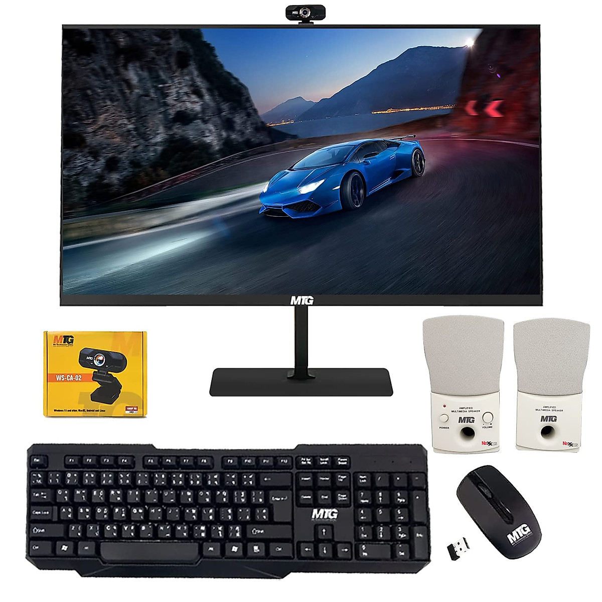 TechMagnet All in one Desktop Computer, Cheetah 6, Intel Core i5 6th Gen 2.5 GHz, 16GB DDR3, 240GB SSD, New 24 inch LED, Wireless Keyboard Mouse, Speaker and Webcam, Windows 10 Pro (Renewed)