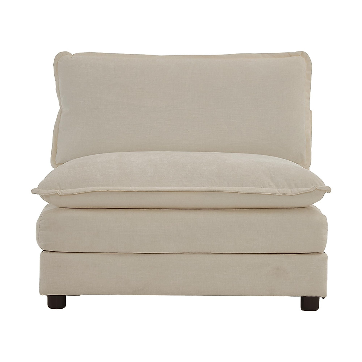 Chenille Upholstery Modular Sectional Sofa Set,U Shaped Convertible Couch with Reversible Chaise and Movable Ottomans,Free Combination Symmetrical Sofa&Couch Bed for Living Room (3 Singel+3 Ottomans)