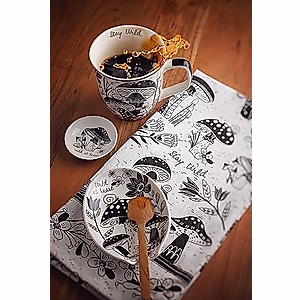 Karma, Boho Spoon Rest, Black and White Ceramic Spoon Rest, Ceramic Spoon Rest for Countertop, Bee