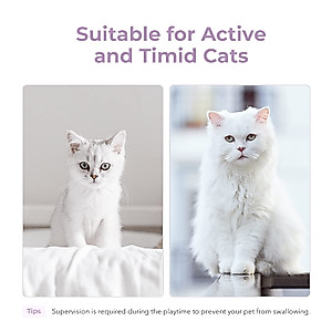 Cheerble Hoochii Smart Interactive Cat Toy, 3 Interactive Modes Automatic Moving Bouncing Rolling Ball for Indoor Cat Kitten Birthday Gift, Self Rotating Ball with Lights and Bell, USB Rechargeable