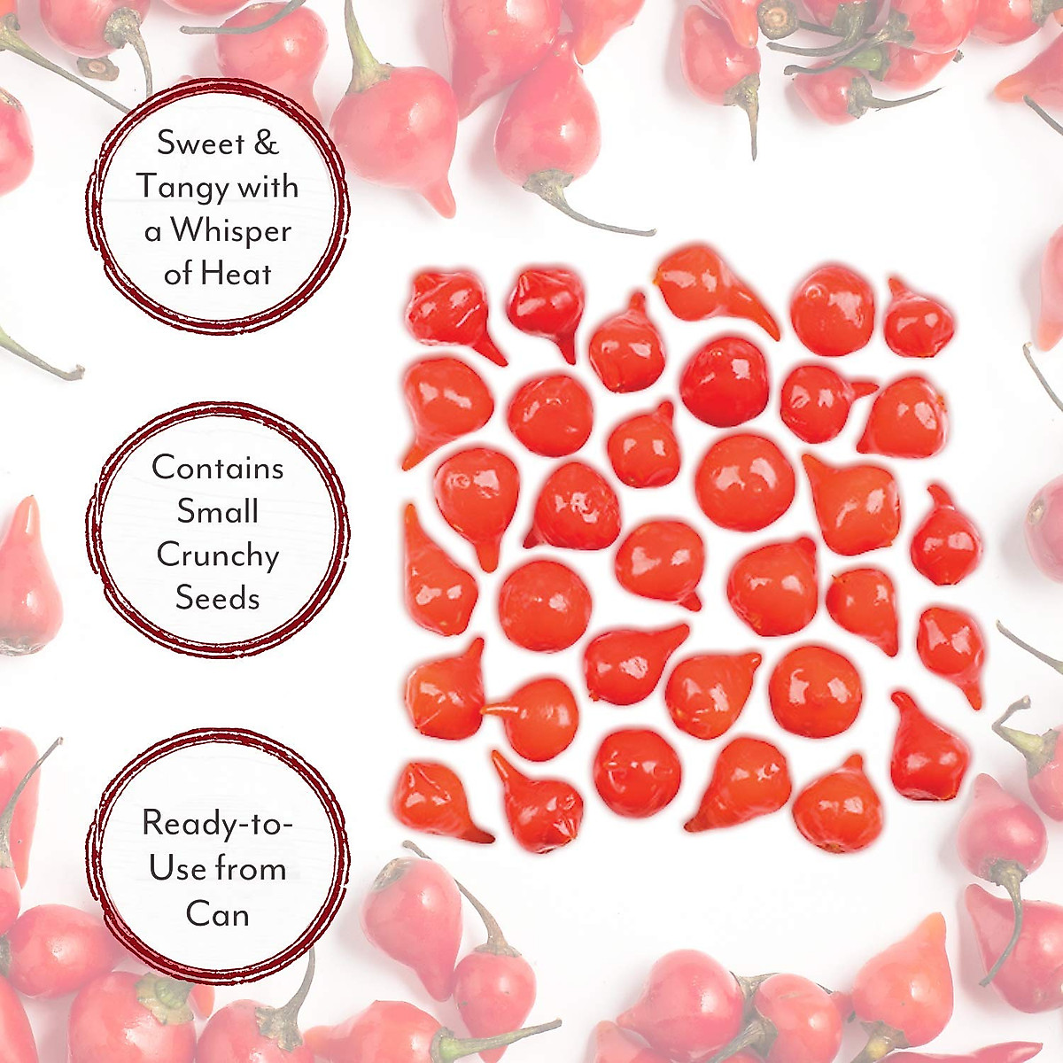 Roland Foods Red Sweety Drop Peppers, Specialty Imported Food, 28-Ounce Can