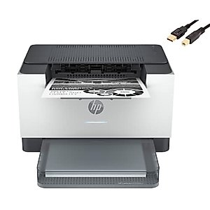 Hp Laserjet M20 Series Black-and-White Laser Printer, Mobile Device Printing, Automatic Two-Sided Printing, with 6 Months of Toner Through HP+, Wireless, White & Slate, with MTC Printer Cable