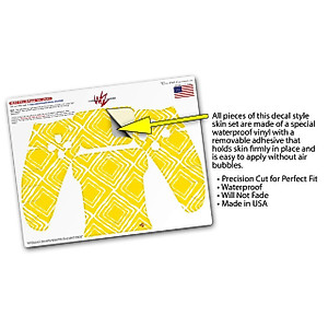 WraptorSkinz Skin Wrap compatible with Sony PS5 DualSense Controller Wavey Yellow (CONTROLLER NOT INCLUDED)