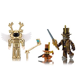 Roblox Action Collection - Steampunk, Simoon68 Golden God + chillthrill709 Two Figure Bundle [Includes 2 Exclusive Virtual Items]