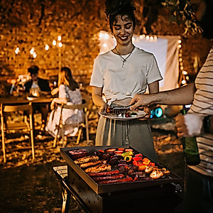 Cecarol 23in 3-Burner Propane Gas Griddle, 355 sq in, 25,500 BTU - For Outdoor, RV, Tailgating (Gray)