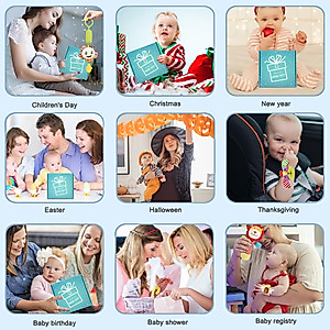 Bloobloomax Wrist Rattles Foot Finder Rattle Sock Baby Toy, Hanging Rattle Toy, Hand Bracelet Rattle, Feet Leg Ankle Socks, Activity Rattle Present Gift for Newborn Infant Babies Boy Girl(12 pcs-H)