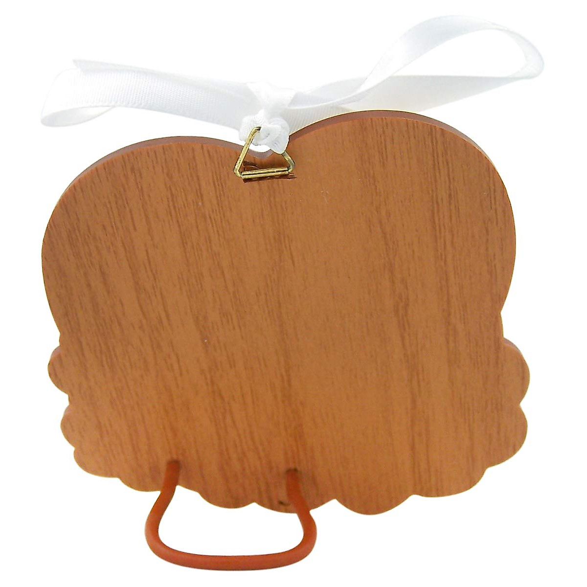 Needzo Bless This Baby with Guardian Angels Hanging Wooden Crib Medal with Prayer Card, 3 3/4 Inch