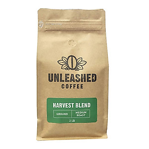 Unleashed Coffee-Harvest Blend Medium Roast Ground Coffee 2lb