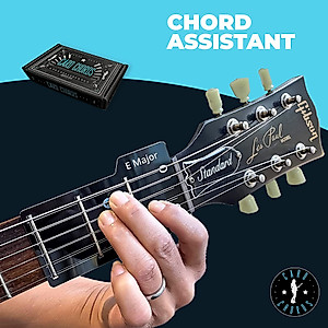 Learn Guitar in Minutes Card Chords (Gibson Edition) GUITAR CHORDS allow you to PLAY an ELECTRIC Guitar while the CARD is on the FRETBOARD Made in USA Music Gift