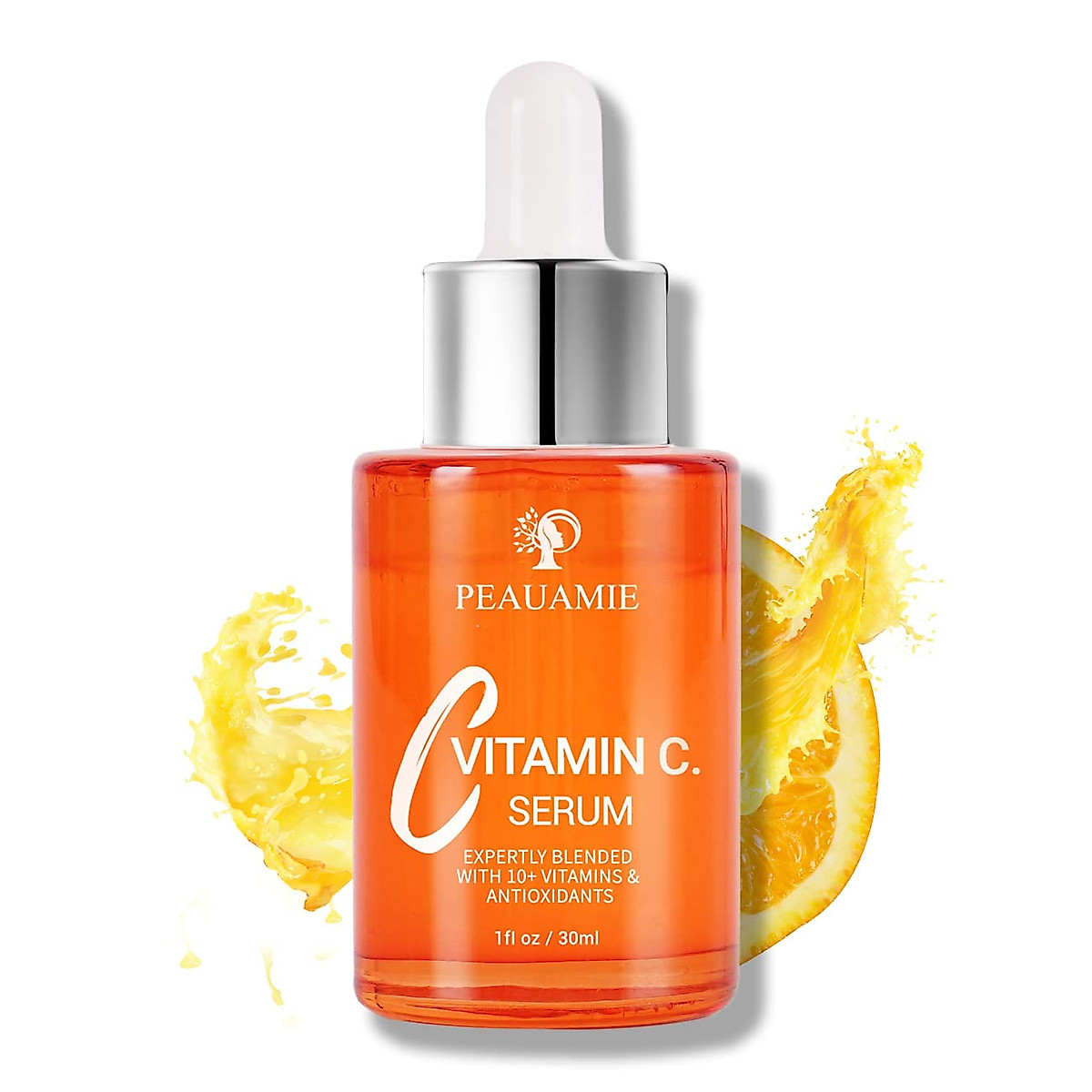 Peauamie Vitamin C Serum for Face Anti Aging with 2% Hyaluronic Acid and 1% Retinol Ferulic Acid,Moisturizer for Fine Lines and Wrinkles 1 fl oz