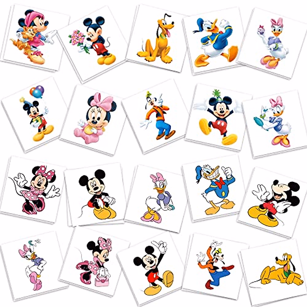 40 PCS Micke Mouse Tattoo Sticker Party Favors, Mouse Temporary Tattoos Mouse Birthday Party Supplies For Kids Boys And Girls Goody Bag Treat Bagfor Water Bottle Phone Skateboard Decoration