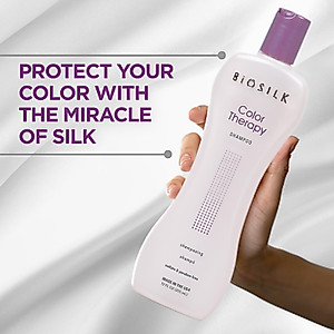 BioSilk Color Therapy Shampoo, Gently Cleanses Without Stripping Hair Color, Color Protection While Cleansing, Sulfate, Paraben & Cruelty-Free, 12 Oz