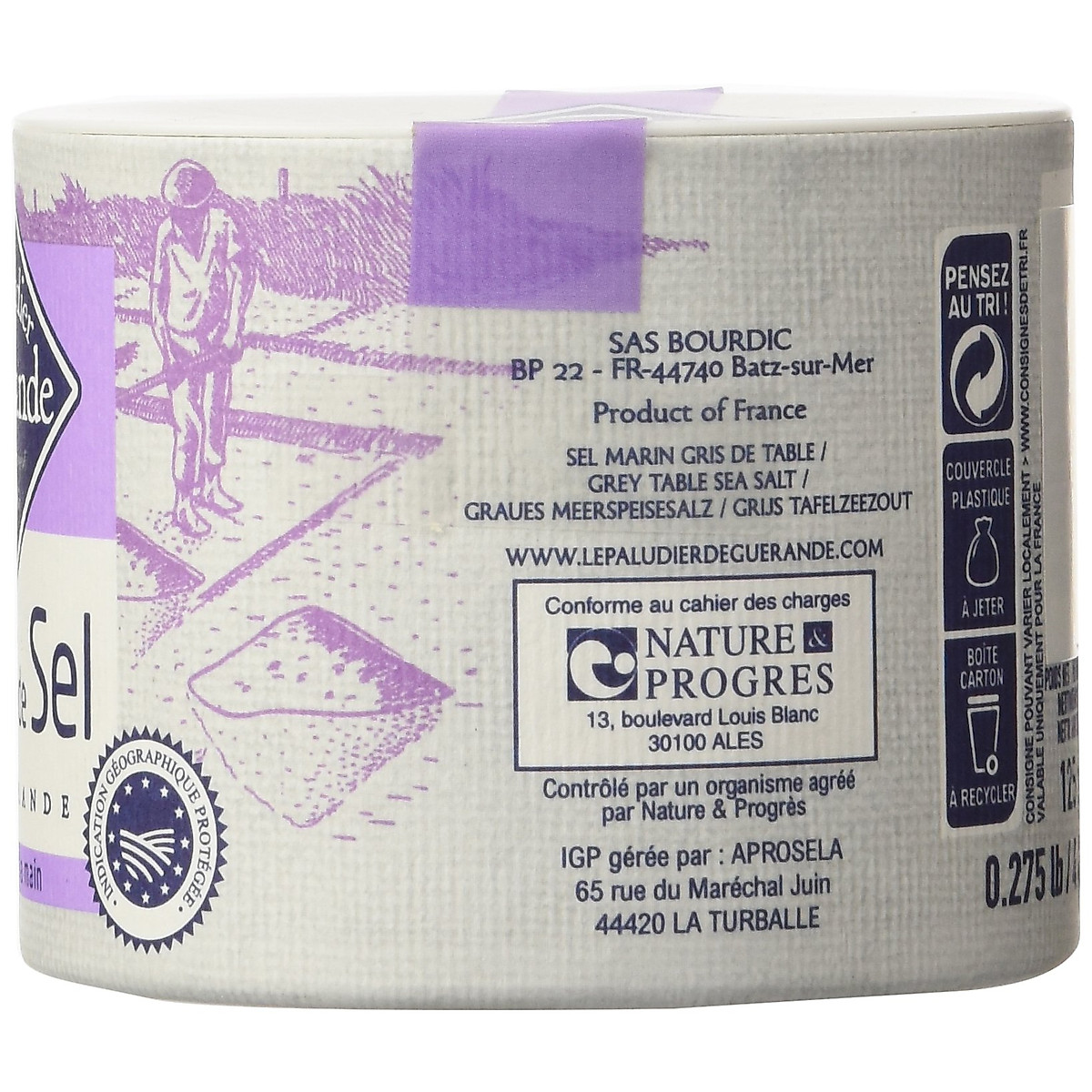 The French Farm Fleur de Sel de Guerande - French finest sea salt Le Paludier 4.4 oz