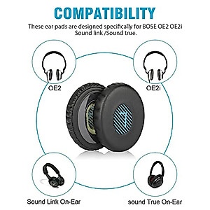Replacement Ear Pads Cushion Earpads Kit On-Ear Headphones Soft Foam Pad for Bose OE2 OE2i Sound Link /Sound True