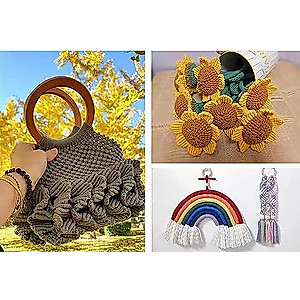 200G 3mm Hollow Braided Polyester Cotton Rope, Lightweight Comfortable Knitting Silk Thread, Colored Crochet Knit Yarn for DIY Handmade Craft Projects