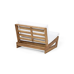 Christopher Knight Home 317955 Sherwood Club Chair, Teak + White