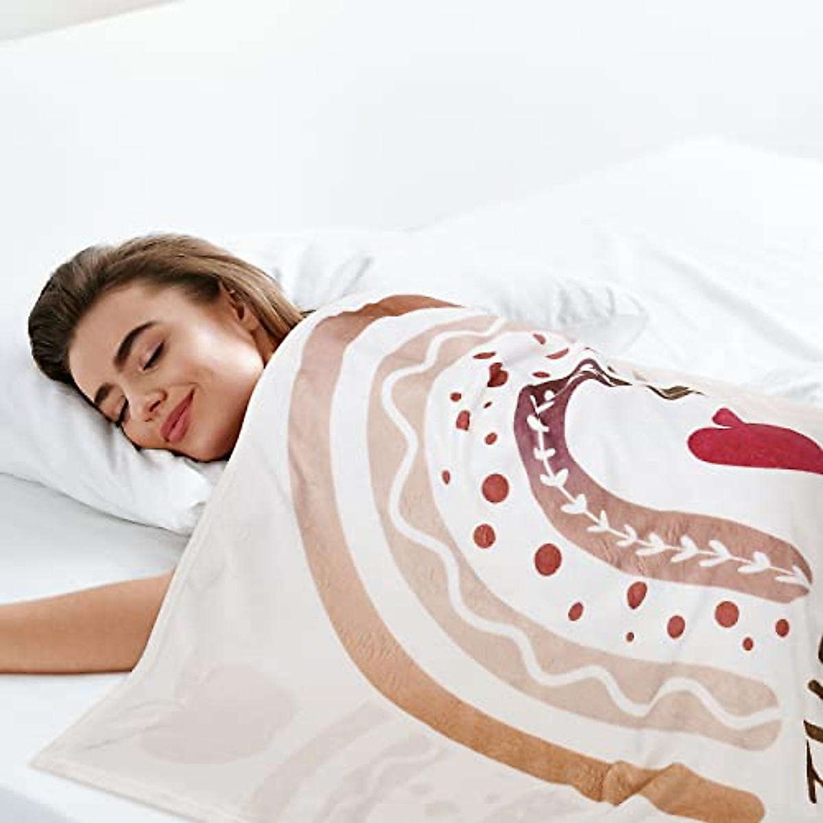 Teacher Blanket Birthday Gift Teachers Appreciation Blanket 60''x50'' Thank You Graduation Present Idea Flannel Soft Throw Blanket for Women School Retirement Birthday Teacher's Day (Rainbow)