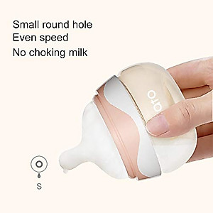 Baby Bottles for Newborn Baby PPSU Anti Colic Infant Bottles Wide Neck Breast-Like Nipple Slow Flow Breastfeeding Toddler Bottles-2pack (2.5 oz/pc, Pink)