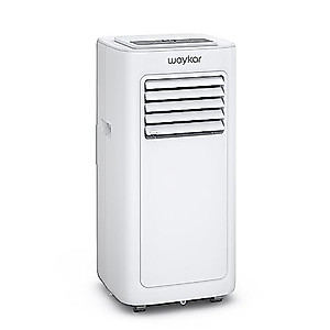 Waykar 9,000 BTU Portable Air Conditioner up to 450 Sq. Ft with Dehumidifier and Fan Mode, 3-in-1 Room AC with Drain Hose, 24Hrs Timer, Installation Kit for Home Office