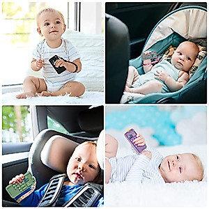 Aolso 2PCS Baby Teether Toys Silicone, Remote Control Shape Teething Toys and Cell Phone Teething Toys with 2PCS Pacifier Clip, Baby Teething Toys for 0-12 Months, Chew Toys BPA Free/Freezable(Black)