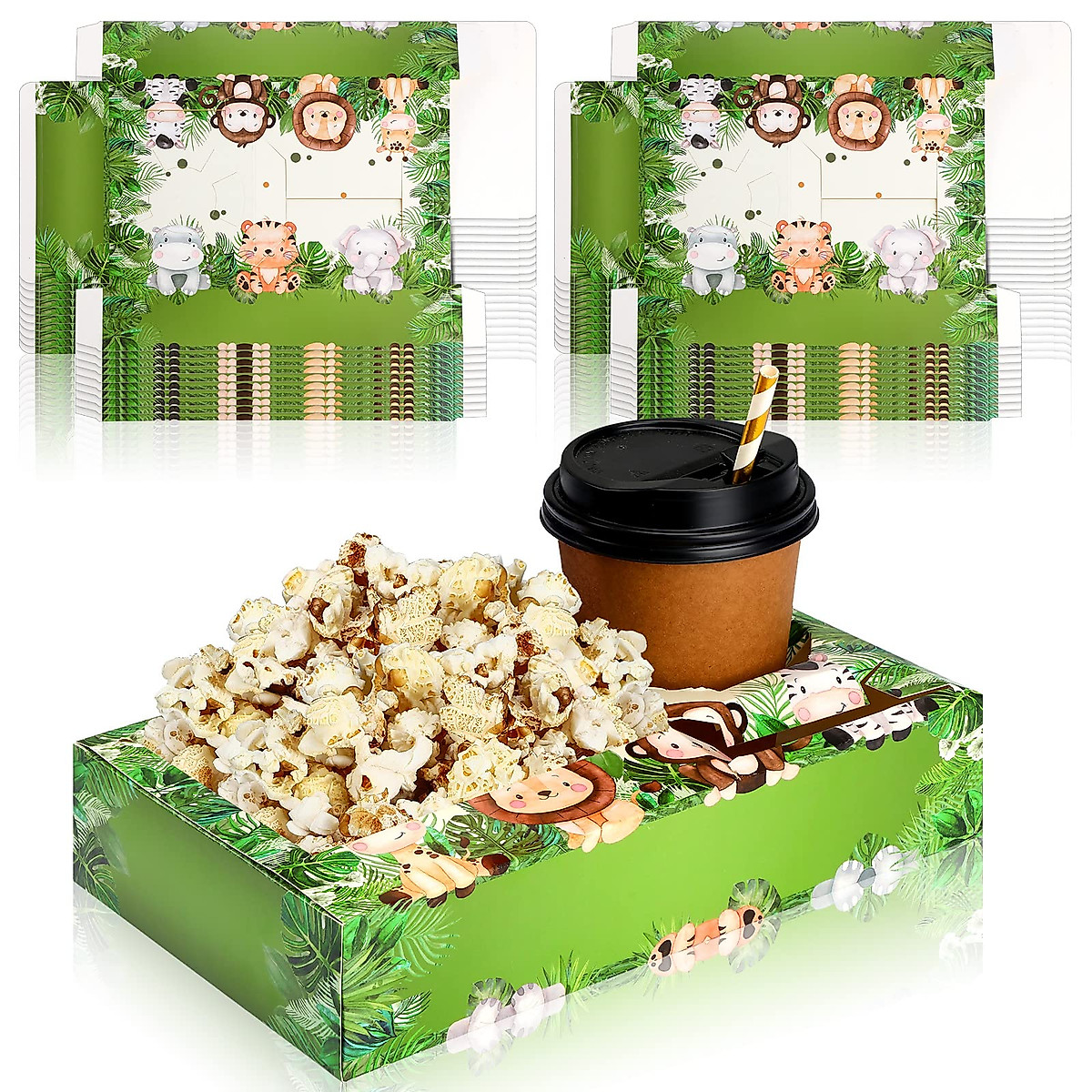 Norme Jungle Animal Snack Trays for Kids Movie Nights