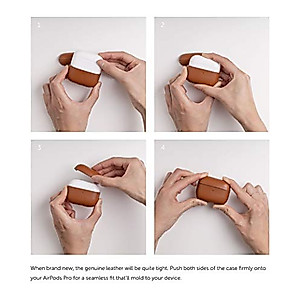 Native Union Leather Case for AirPods Pro – Handcrafted Fully-Wrapped Genuine Italian Leather case – Support Wireless Chargers – Compatible with AirPods Pro, Airpods Pro 2 (Tan)