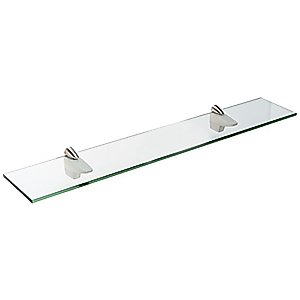 Spancraft Glass Falcon Glass Shelf, Brushed Steel, 6 x 36
