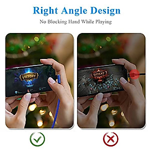 CTREEY Android Charger Cable, [3 Pack/3FT 6FT 10FT] Micro USB Cable 90 Degree, Right Angle High Speed Fast Charging Cords for Samsung Galaxy S7 S6 J8 J7 Note 5,Kindle,LG,PS4,Camera (Blue)