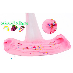 4 Pack Cloud Slime Kit,Scented DIY Mini Slime Supplies for Kids, Stress Relief Toy for Kids Education, Party Favor, Best Birthday Gift