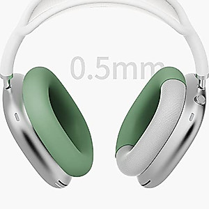 AWINNER Ear Pad Case Compatible for AirPods Max,Washable Soft Silicone Protective Frame Full Cover (Green)