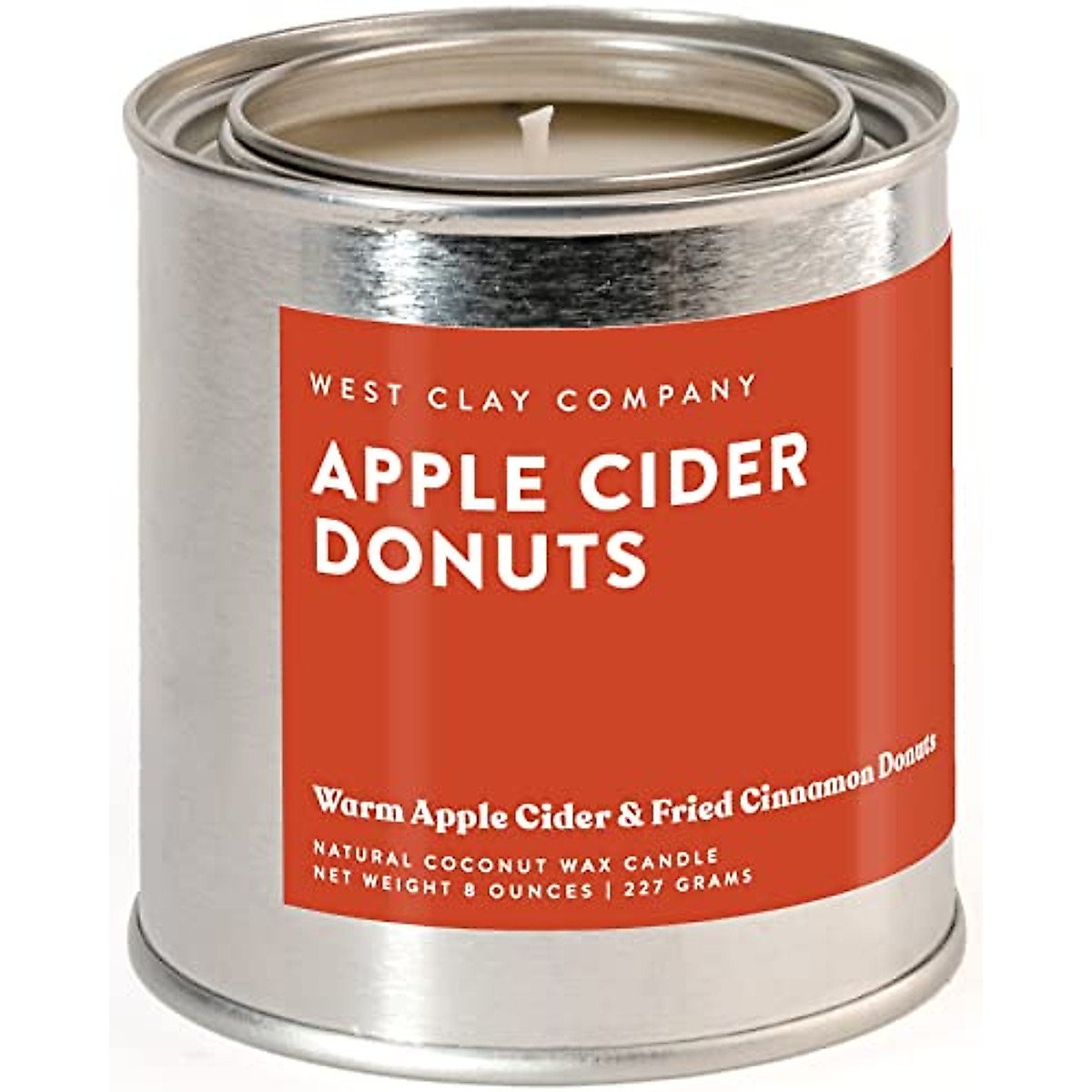 Apple Cider Donuts Candle | West Clay Company | Cinnamon Apple Cider Donuts Scented Soy Coconut Wax Nontoxic Candles | for Cozy Festive Fall Home Decor | Made in The USA