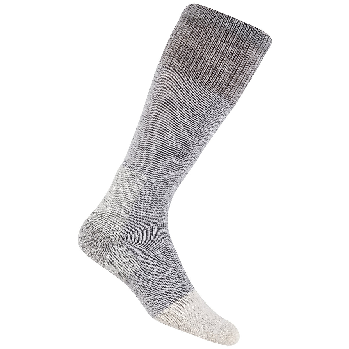 Thorlos EXCO Max Warmth and Cushion Extreme Cold Over The Calf Wool Thermal Socks, Light Grey, Large