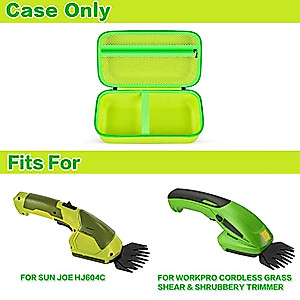PAIYULE Hedge Trimmer Case Compatible with Sun Joe HJ604C/ for WORKPRO Cordless Grass Shear/Shrubber Handheld Trimmer, Grass Clippers Storage Holder Bag for Battery and Charger（Box Only