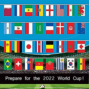 32 Countries International String Flags,Bunting Pennant Banners for World Cup Sports Events,Bar,Party Festival Decorations
