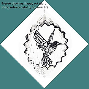 Kinetic Stainless Steel Wind Spinner-3D Hummingbird Indoor Outdoor Garden Decoration Crafts Ornaments Gifts