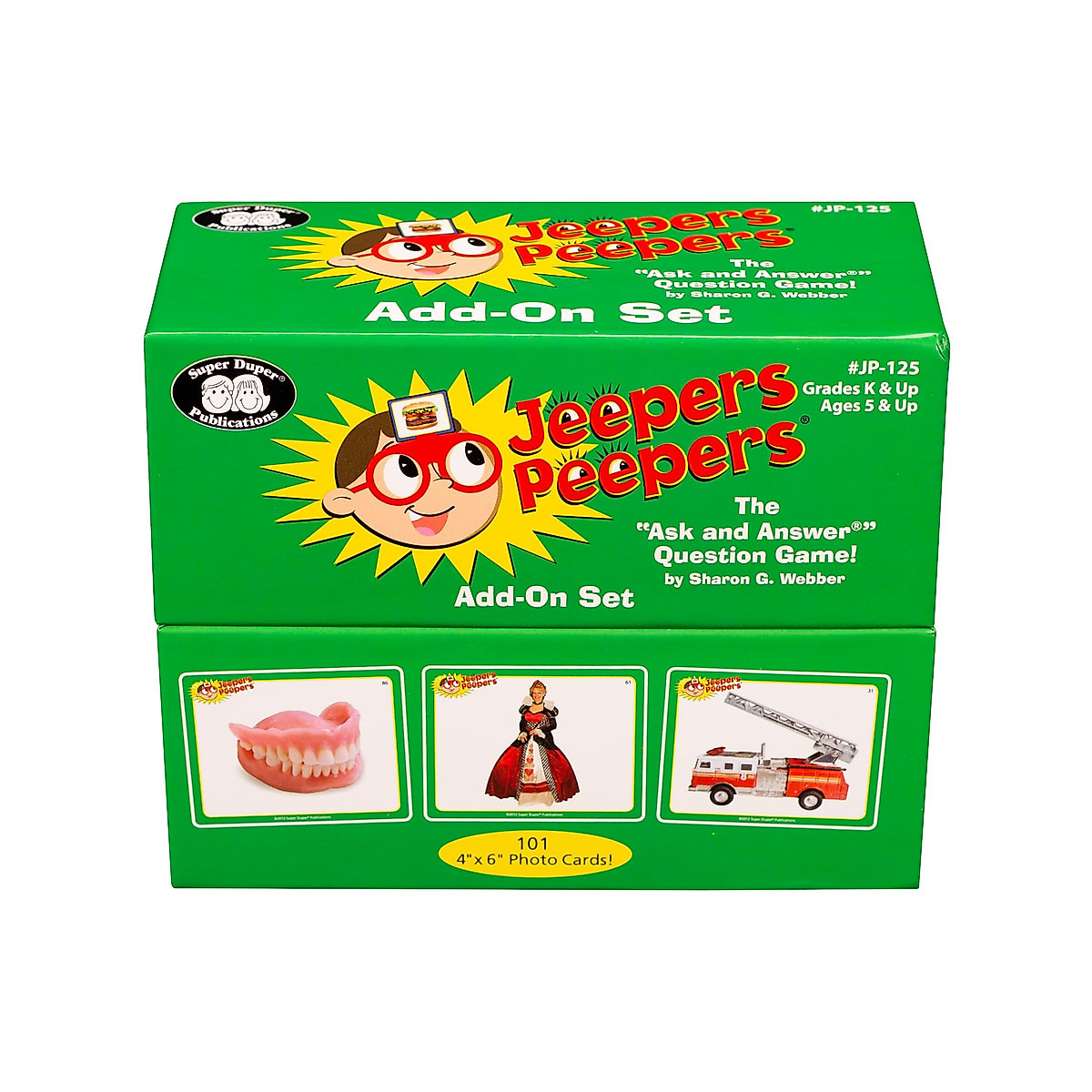 Super Duper Publications | Jeepers Peepers® Glasses Game Add-On Cards | Educational Learning Resource for Children