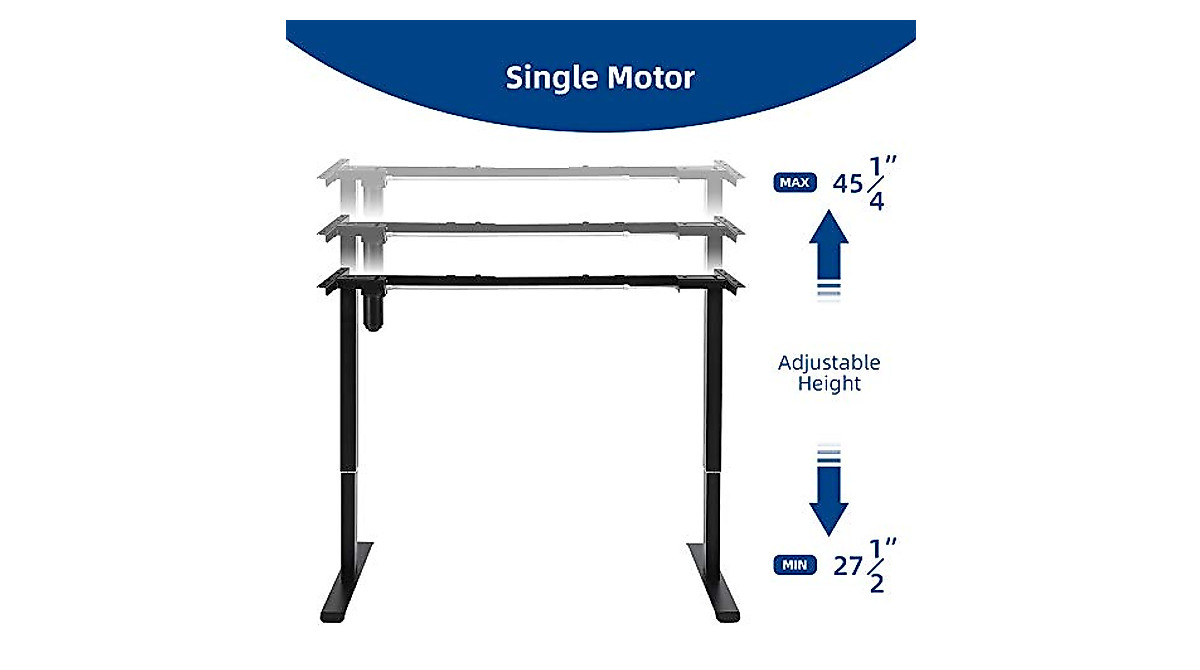 Thre'a Stand Up Desk Frame, Adjustable Standing Desk Base, Electric ...