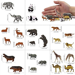 24pcs HO Scale Painted Wild Animals 1:87 PVC Elephant Camel Giraffe Tiger Lion Panda Bear Deer Hippo Rhino Model Railway AN8718