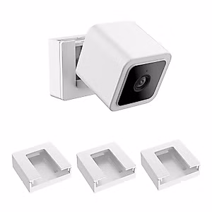 Ayotu 3 Pack Wall Mount for Wyze Cam V3 & Wyze Cam V2 & Wyze Cam Spotlight, Strong Adhesive Holder 3M Stick On-Easy to Install, Another Installation Methods-Screws Bracket(NOT Include Camera), White