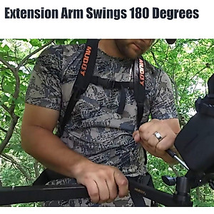 MUDDY Basic Durable Adjustable Lightweight Portable Easy-to-Install Silent Hunting Outdoor Camera Arm Camera Head Adjust a Full 360 Degrees + Extension Arm Swings 180 Degrees