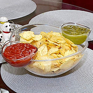 Chip and Dip Acrylic Bowl Set (3L main bowl, 180ml dipping bowls)